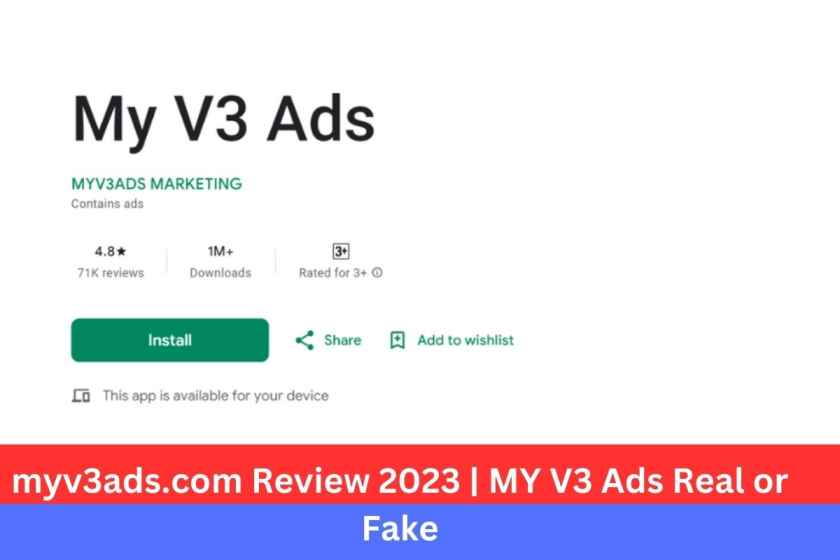 myv3ads.com Review 2024 | MY V3 Ads Real or Fake